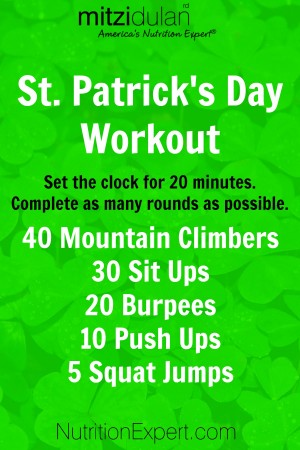 St. Patrick's Day Workout - Mitzi Dulan, America's Nutrition Expert